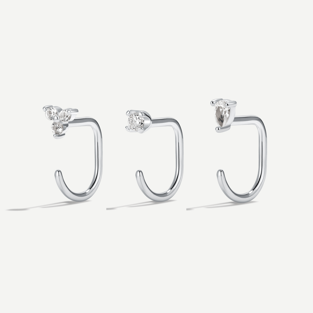 Stay Close Gem Hoops Set | ARDANT